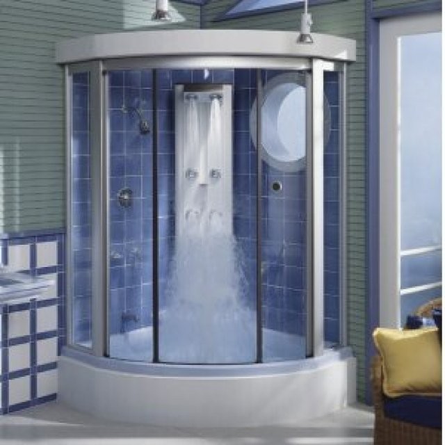 Kohler BodySpa K-5162-L-SB Satin Brass Bodyspa Corner Enclosure ...