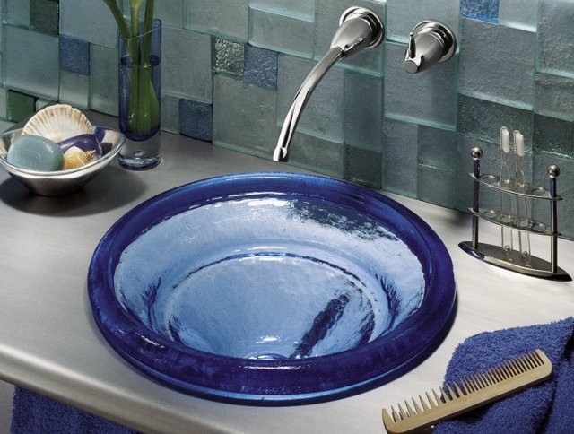 Kohler Blue Glass Sink - Glass Designs