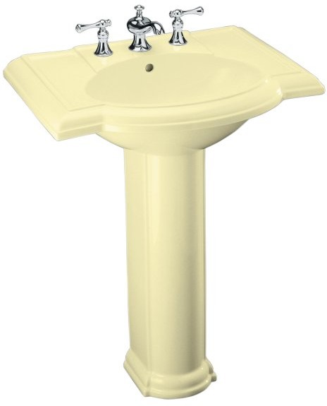 Kohler Devonshire K-2294-1-Y2 Sunlight Pedestal Lavatory with Single ...